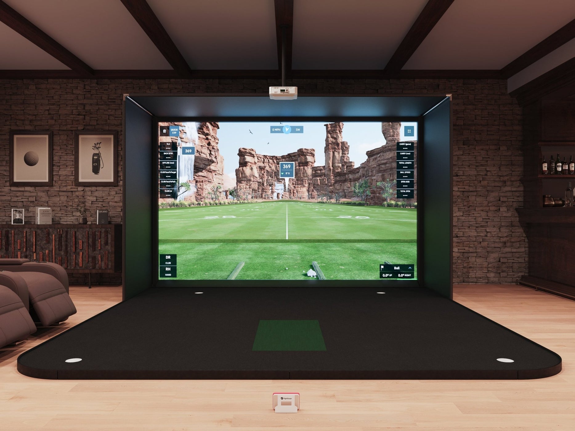 FlightScope Mevo+ SG Pro Golf Simulator Package — Scratch Golf