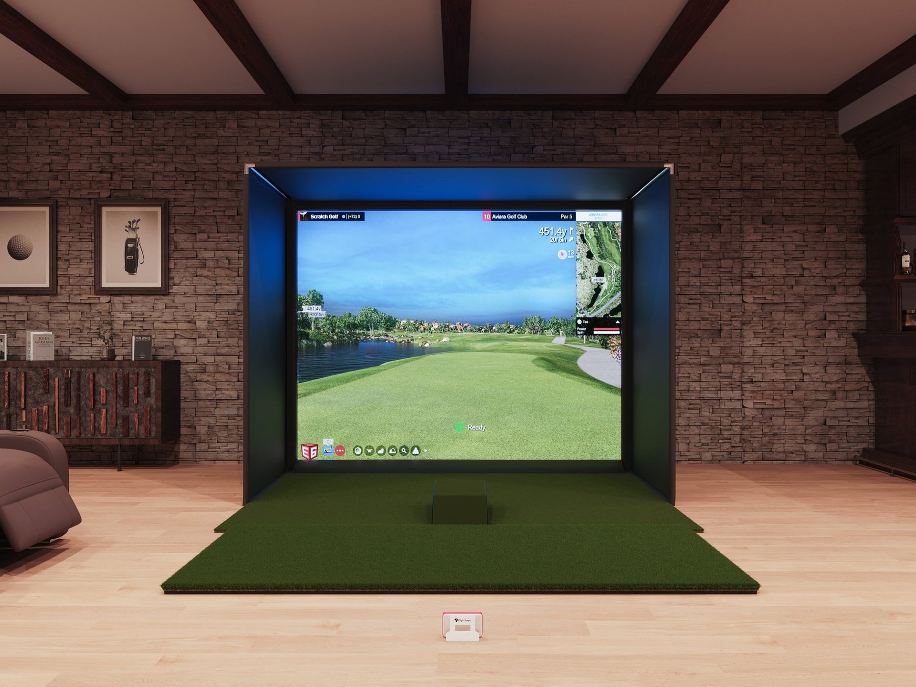 FlightScope Mevo+ SG Pro Golf Simulator Package — Scratch Golf